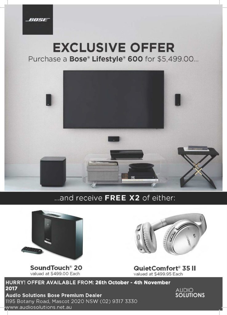 Bose Lifestyle SoundTouch 600 Promotion ( Exclusive to Audio Solutions ...